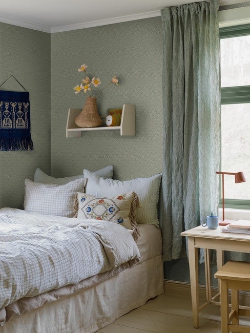 Ida, 8179, Green wallpaper - Boråstapeter