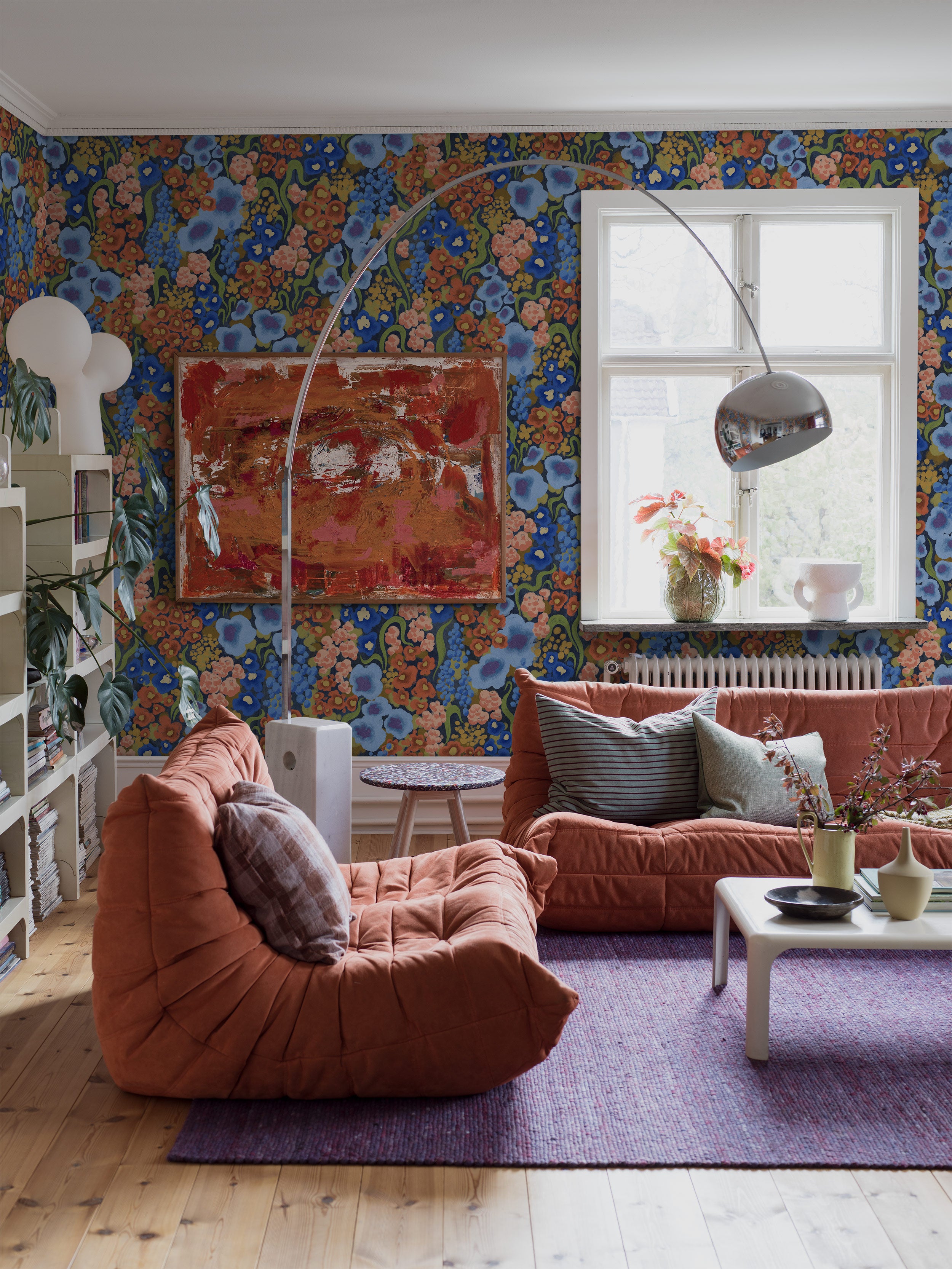 Colorful Flower, Multi custom-fit wallpaper - Boråstapeter