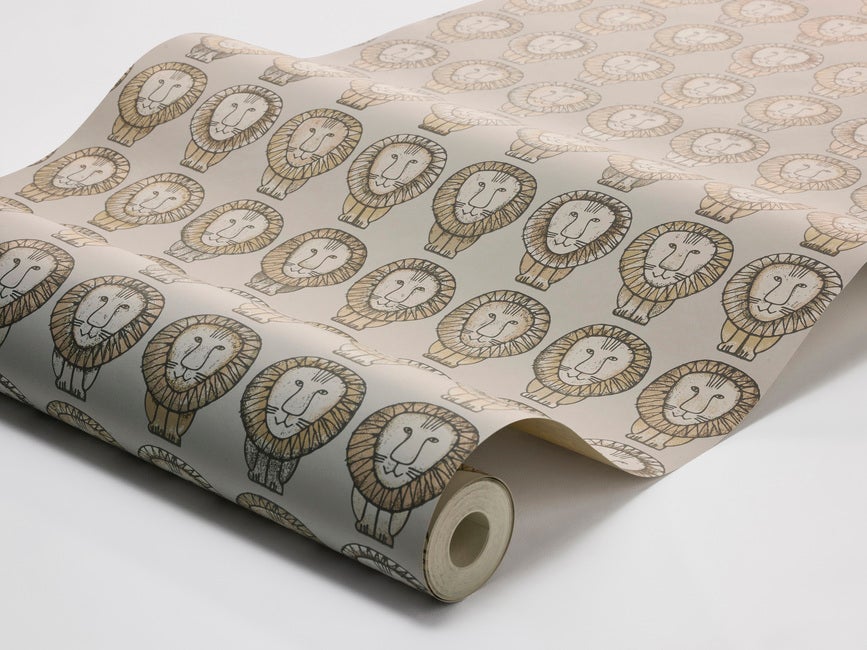 Lisa Larson Lejon, Beige tapet - Boråstapeter