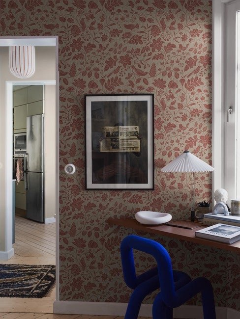 Isidor, 8186, Red wallpaper - Boråstapeter