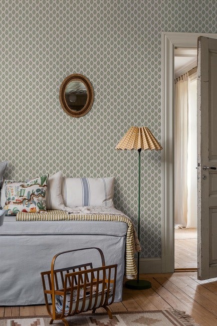 Sibylla, 8165, Verde carta da parati - Boråstapeter