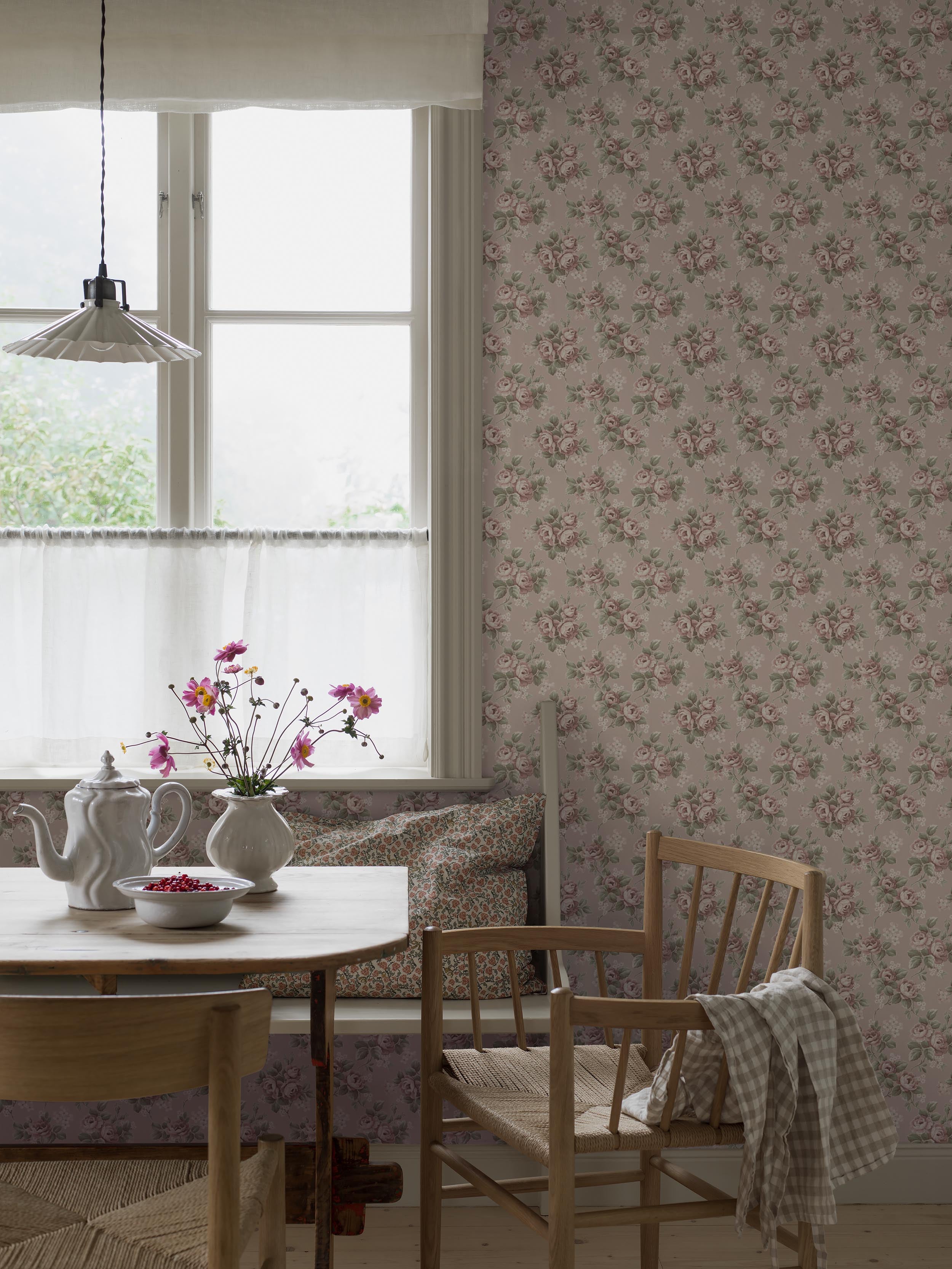 Helena, 8190, Pink wallpaper - Boråstapeter