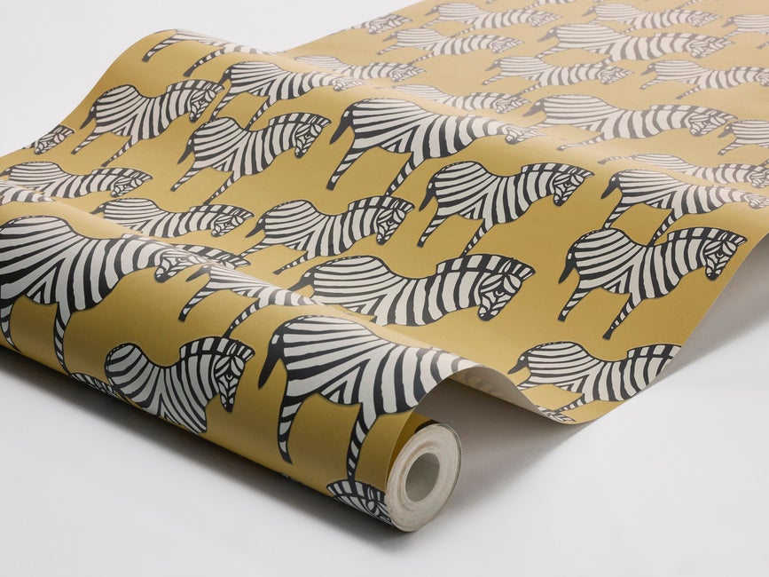 Lisa Larson Zebra, 1378, Gul tapet - Boråstapeter