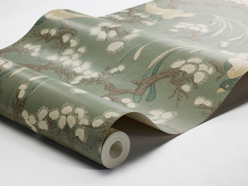 Fenix, 8161, Green wallpaper - Boråstapeter