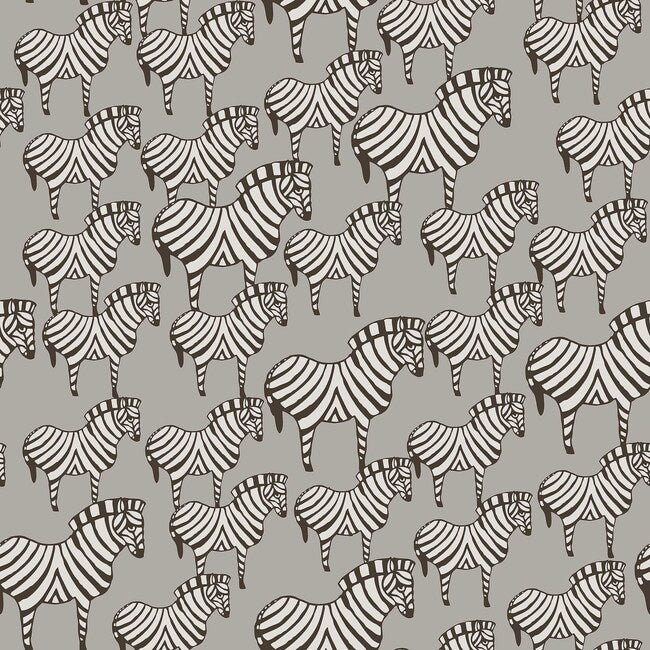 Lisa Larson Zebra, 1380, Grey wallpaper - Boråstapeter