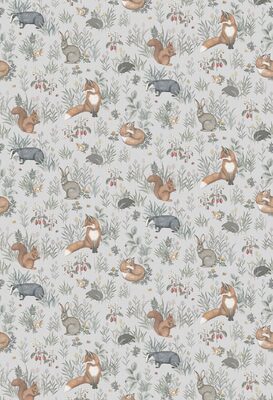 Forest Friends Mural, Multi wallpaper - Boråstapeter